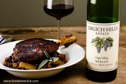 Smoked Lamb Shanks & Grgich Hills Estate Merlot #MerlotMe | foodwineclick
